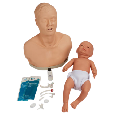 Tracheostomy set, volwassene en baby - Skills Meducation